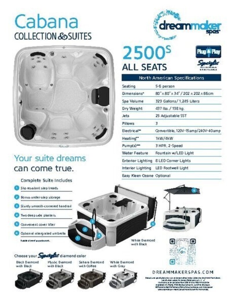 Dream Maker Spa 2500S | HOT TUBS | Our Products | JC Pools and SPAs